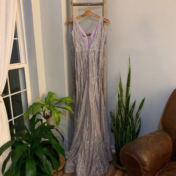 Gipper prom | Dresses | A Light Purple And Silver Beaded Prom Dress ...